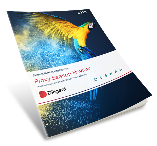 Proxy Season Review 2023 Front Cover • Diligent Market Intelligence